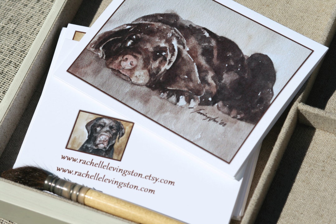 Chocolate Lab Card.chocolate Lab Puppy Card Set.mom Gift for Her.dog ...