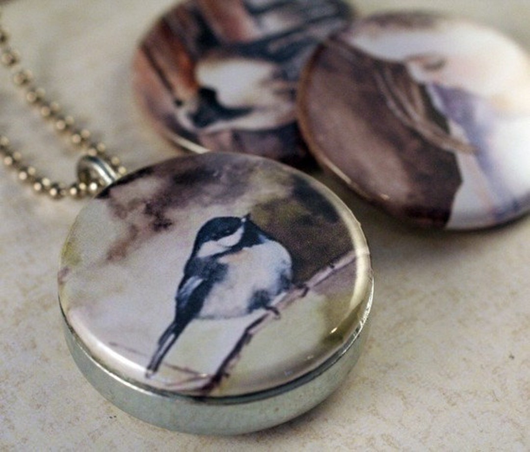 Bird Locket Sheep Locket Portrait Painting Interchangeable Locket Set ...
