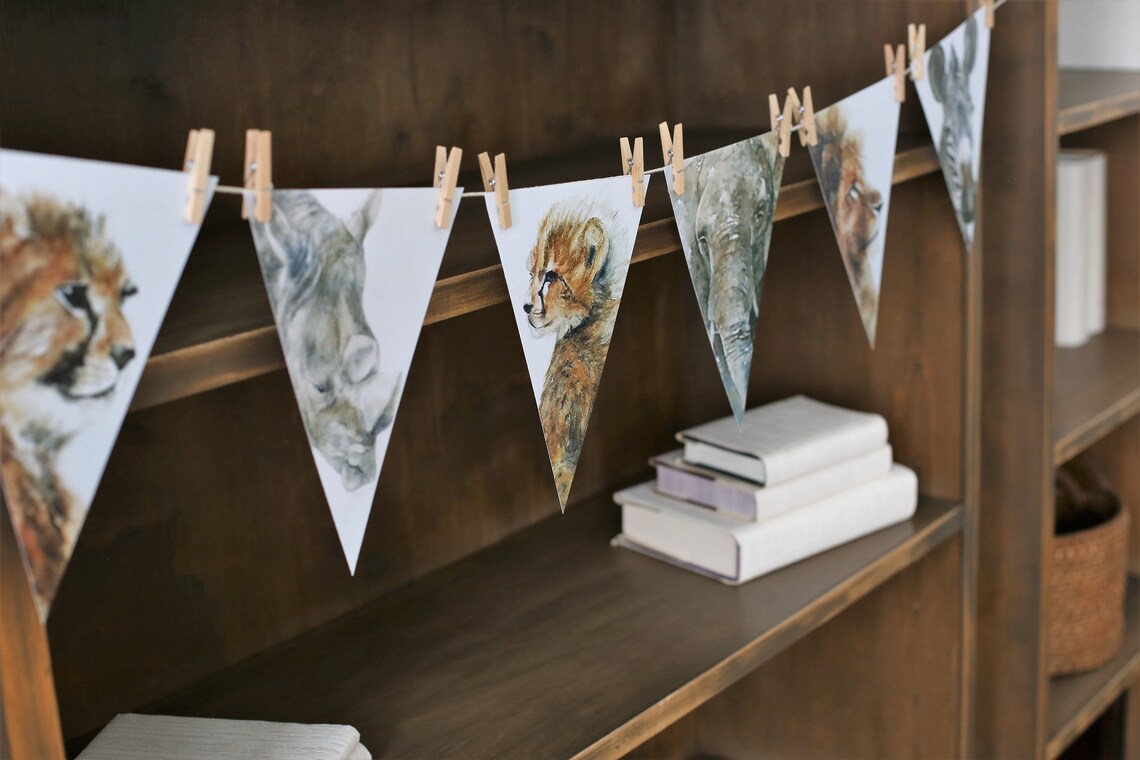 Digital Download Animal Banner. Printable Safari Banner. - Etsy