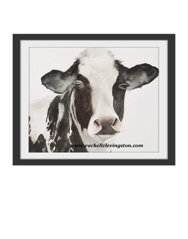 Farmhouse Decor. Large COW Print. Watercolor Cow Painting. Boy Nursery ...