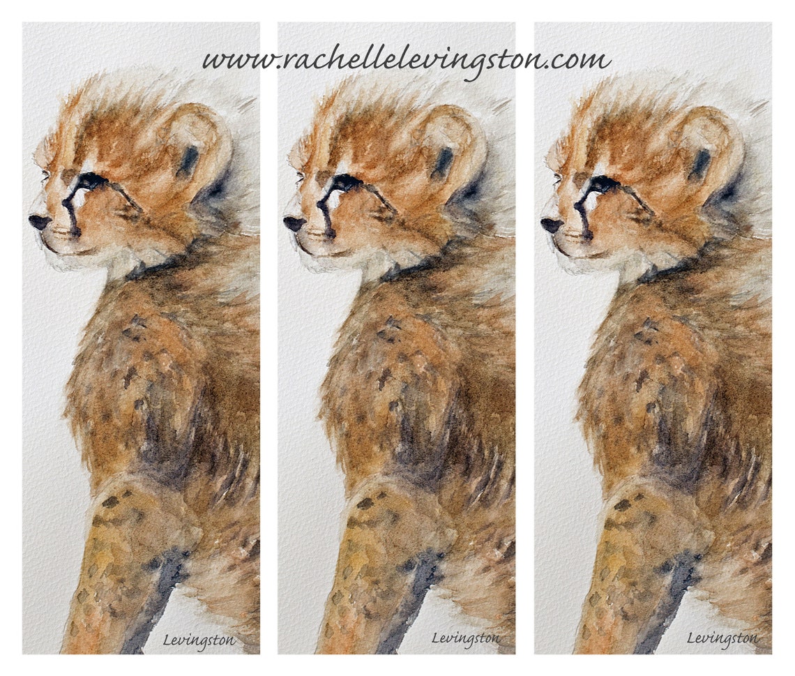 PRINTABLE baby cheetah bookmarks CHEETAH Instant download | Etsy