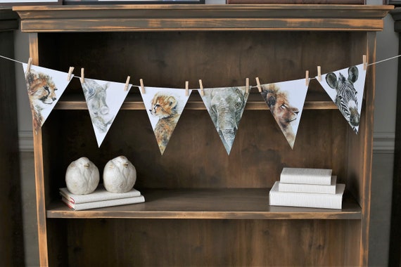 Digital Download Animal Banner. Printable Safari Banner. | Etsy