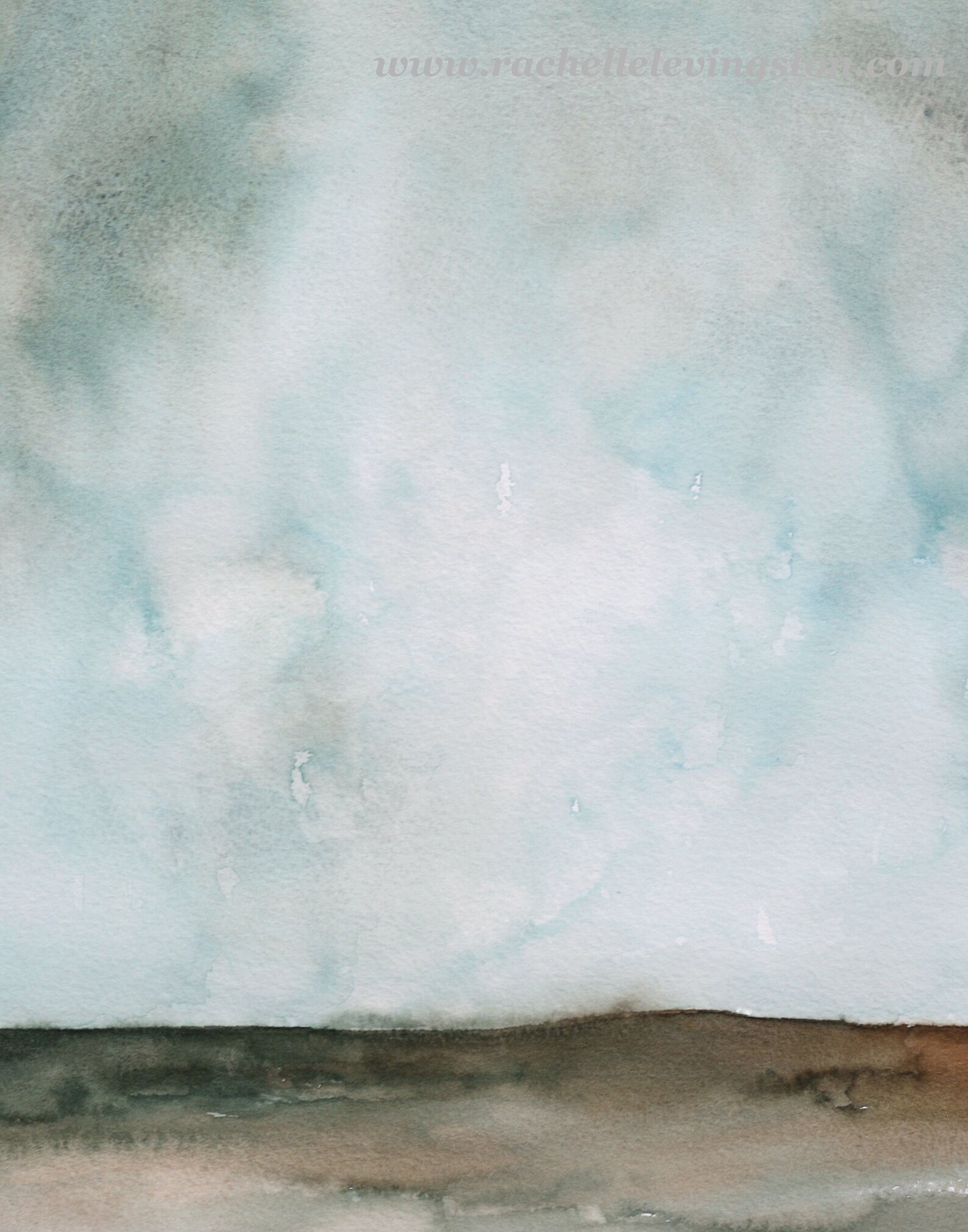 Abstract Watercolor Painting Blue Abstract Landscape Painting | Etsy