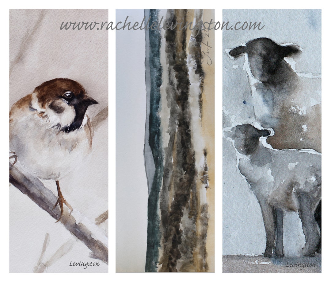 Printable Bookmark of Bird. Printable Sheep Bookmark in Watercolor ...