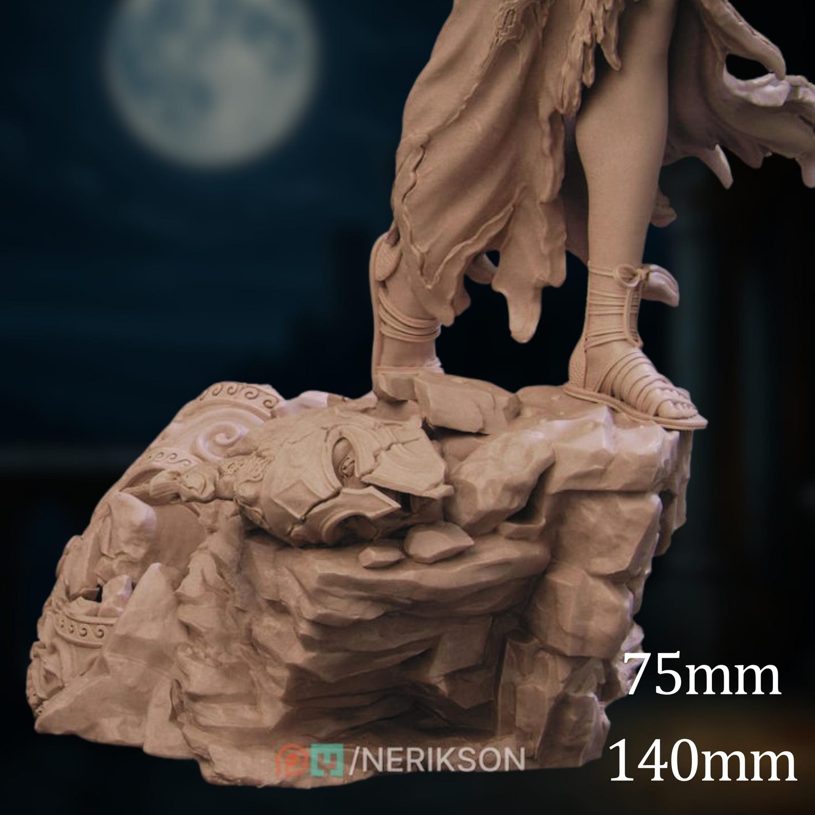Medusa Model Kit | Fantasy Resin Gorgon Queen With Stone Victim (75mm ...