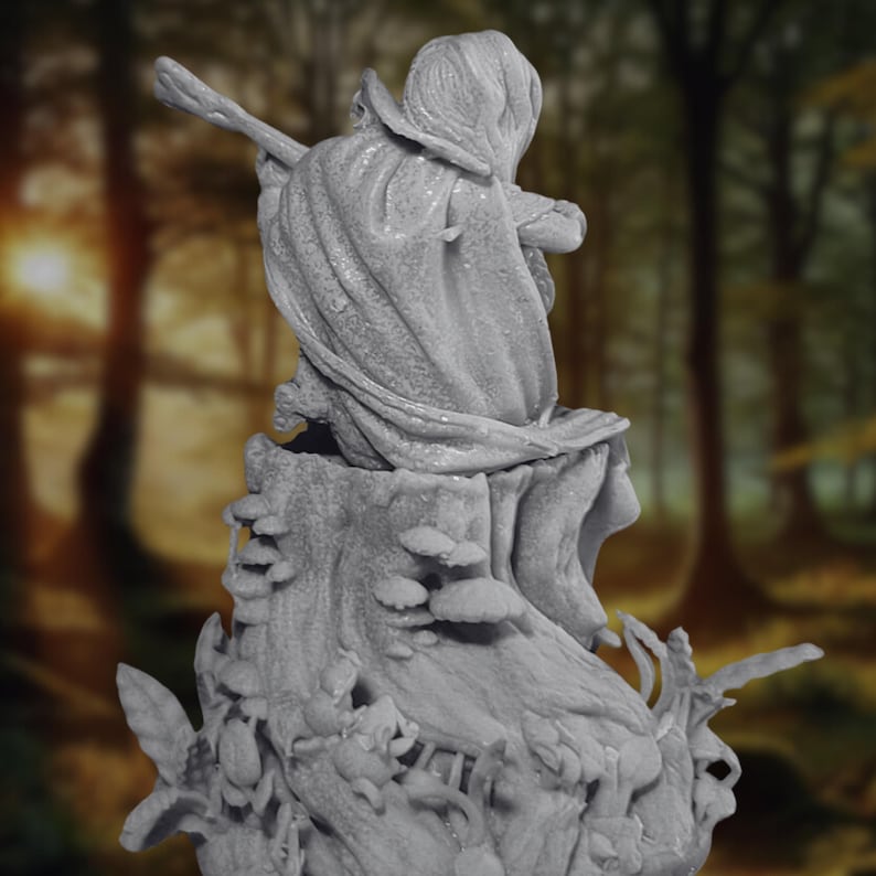 Female Elven Bard Miniature With Lute - Nerikson - (32mm-75mm) - Etsy