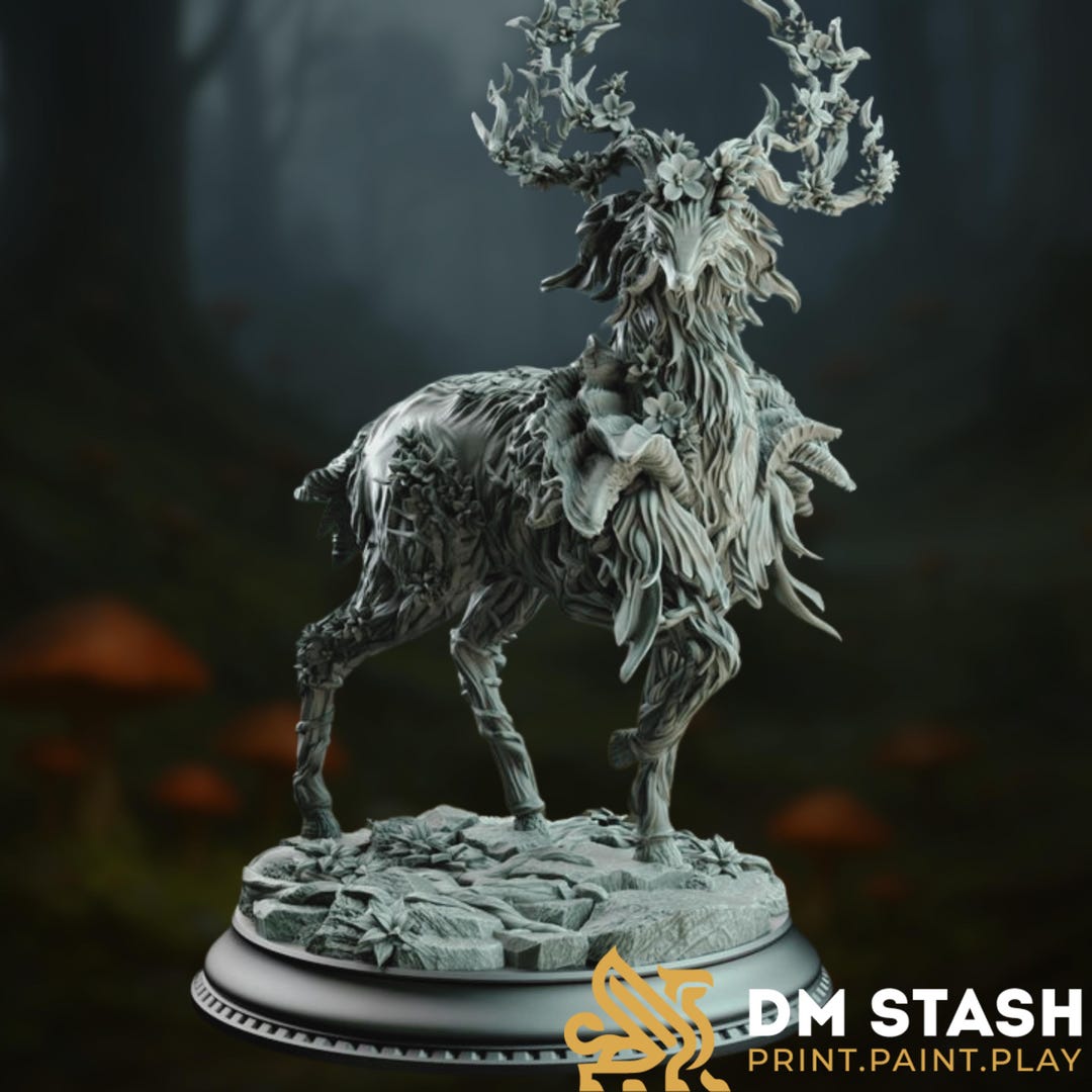 LARGE Fey Elk Mini | Antlered Spirit Guardian | Celestial Warlock ...