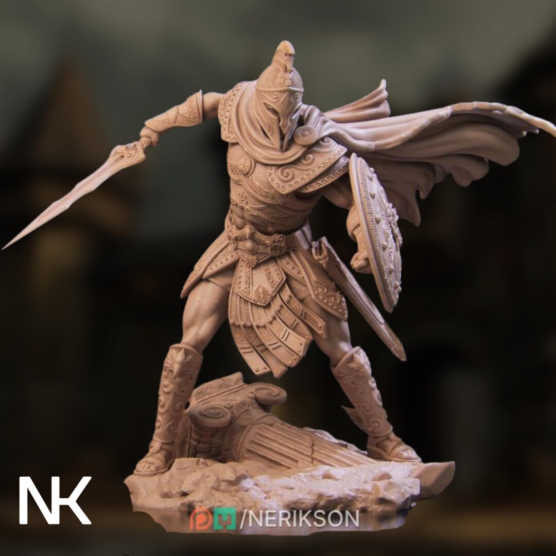 Perseus Greek Warrior Resin Model Kit | Medusa Shield Diorama, 75mm ...