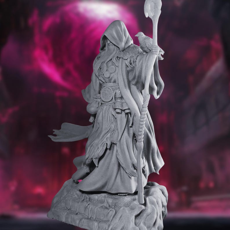 Human Wizard Mini With Familiar Option | Elder Divination Wizard ...