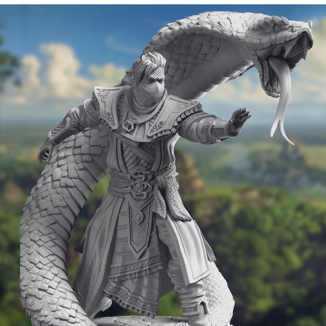 Snake Druid Dnd Mini | Yuan-ti Summoner Dungeons and Dragons Miniature ...