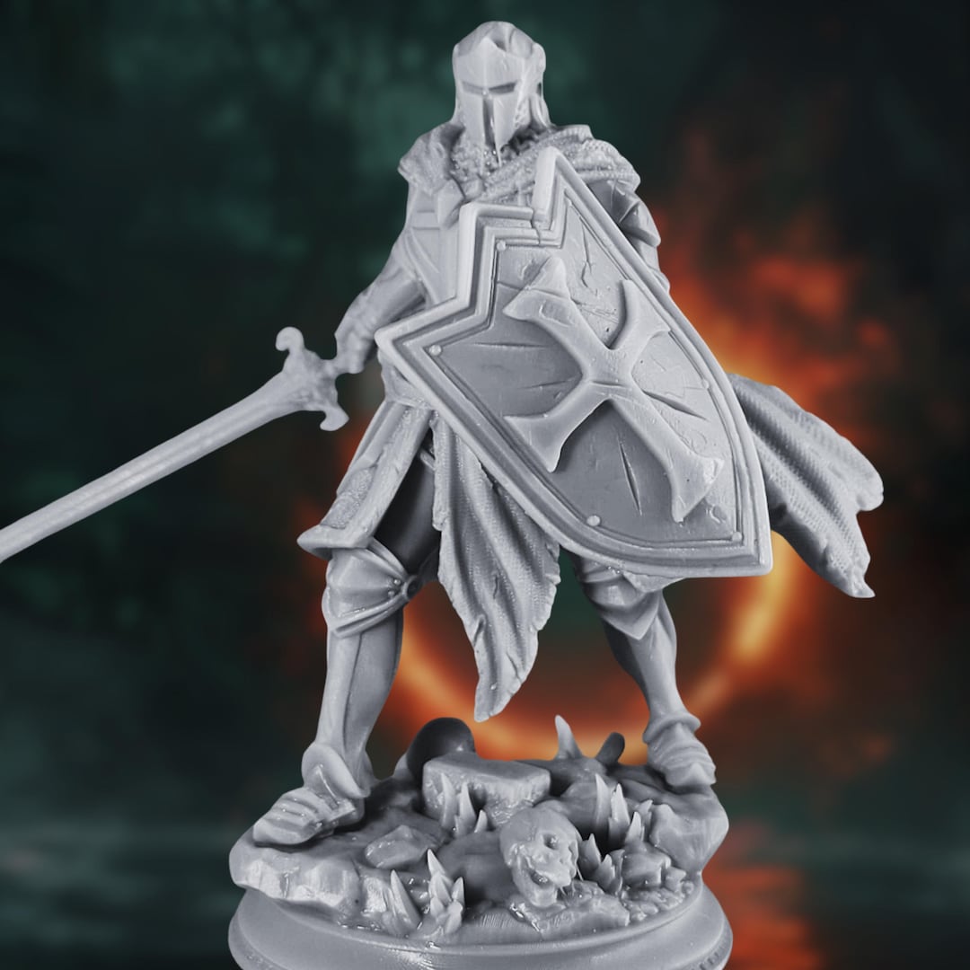 Human Paladin Mini | Oath of Vengeance Knight Miniature | by DM Stash ...