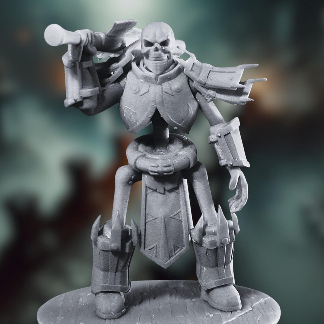 Animated Skeleton Fighter Dnd Mini | Undead Tomb Guardian Dungeons and ...