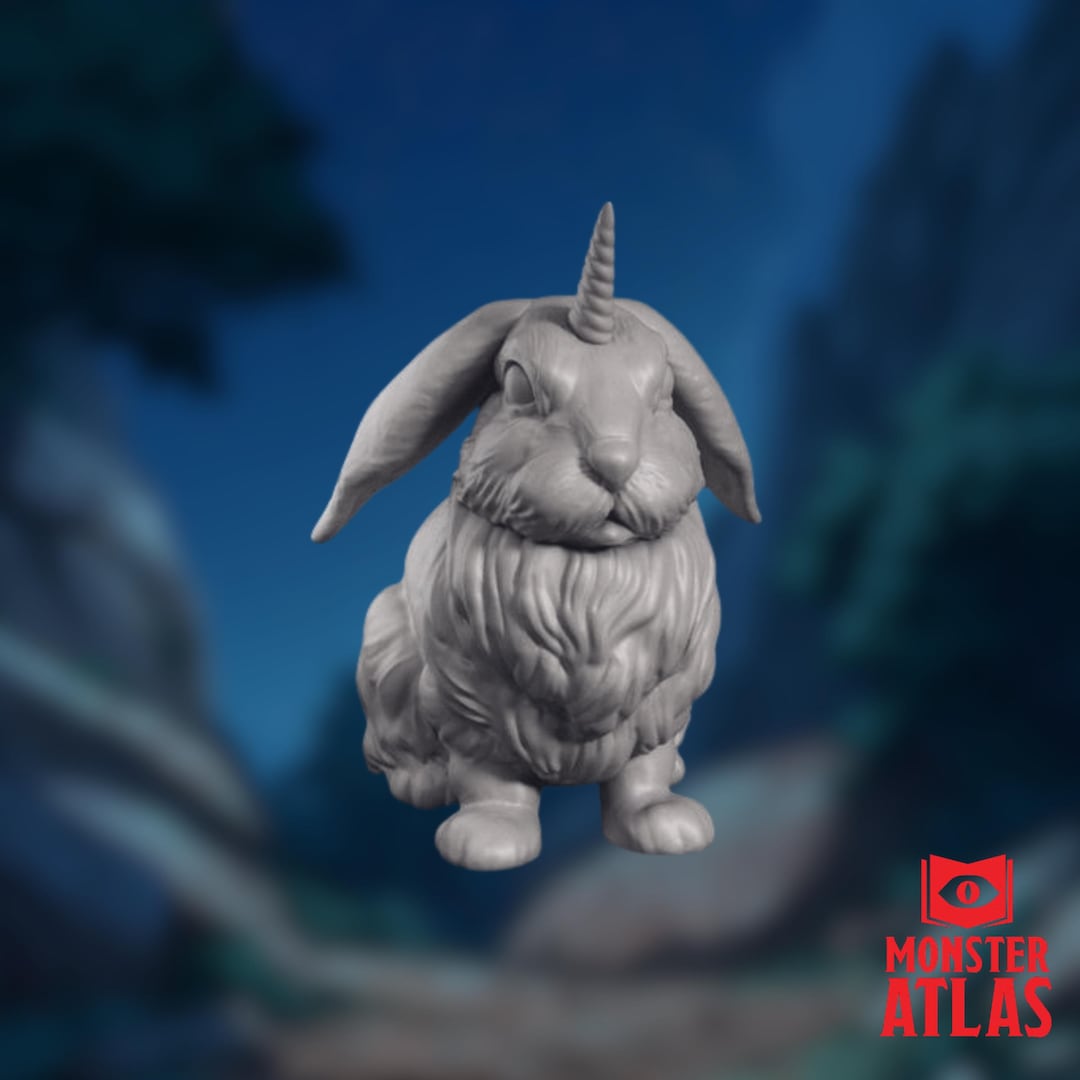 Almiraj Mini | Horned Bunny Familiar Miniature | Fae Wild Companion or ...