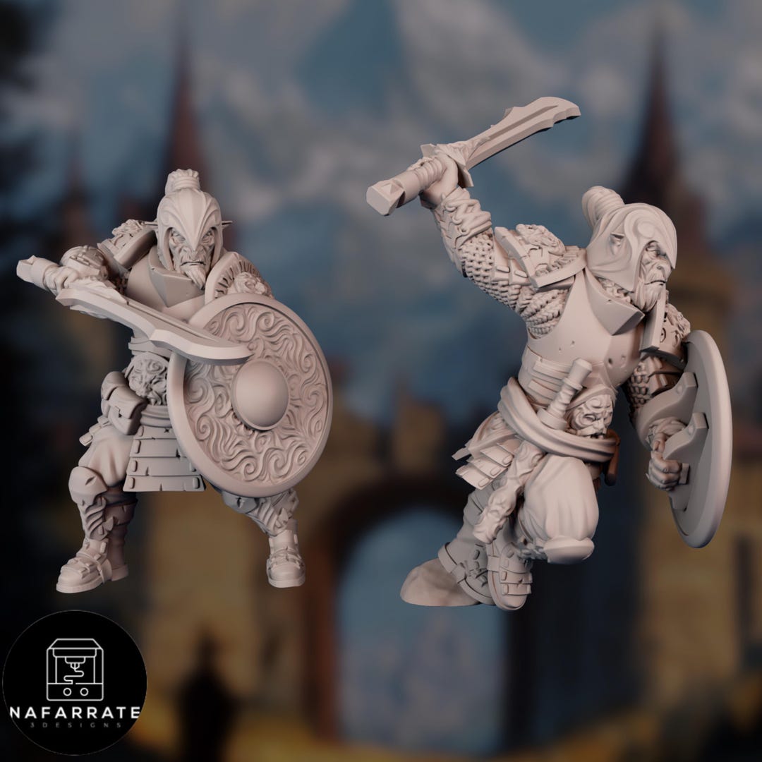 Hobgoblin Fighter Mini Set | Hobgoblin Soldiers With Sword and Shield ...
