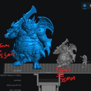 Large Dragonborn Paladin or Villain Boss Miniature | Corrupted Dragon ...