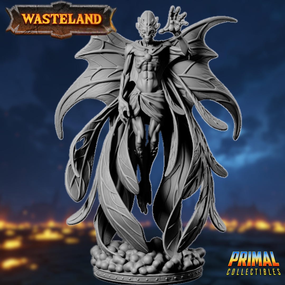 Mind Leech Alien Mini | Eldritch Horror Mothman Mini With Veined Wings ...