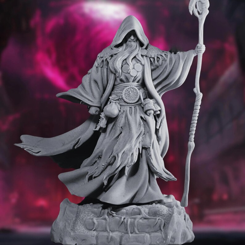 Human Wizard Mini With Familiar Option | Elder Divination Wizard ...