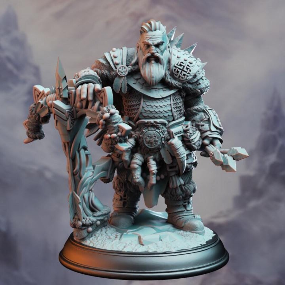 Dwarven Ranger Dnd Mini | Dwarf Monster Slayer | Dungeons and Dragons ...