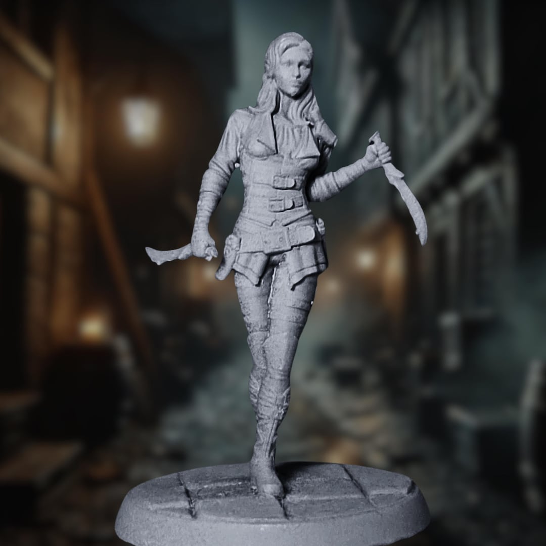 Female Rogue Dnd Mini | Human Soulknife Rogue Dungeons and Dragons ...