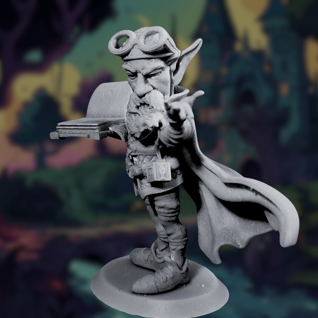 Gnome Wizard Miniature: Artificer Librarian NPC by Nerikson - Etsy