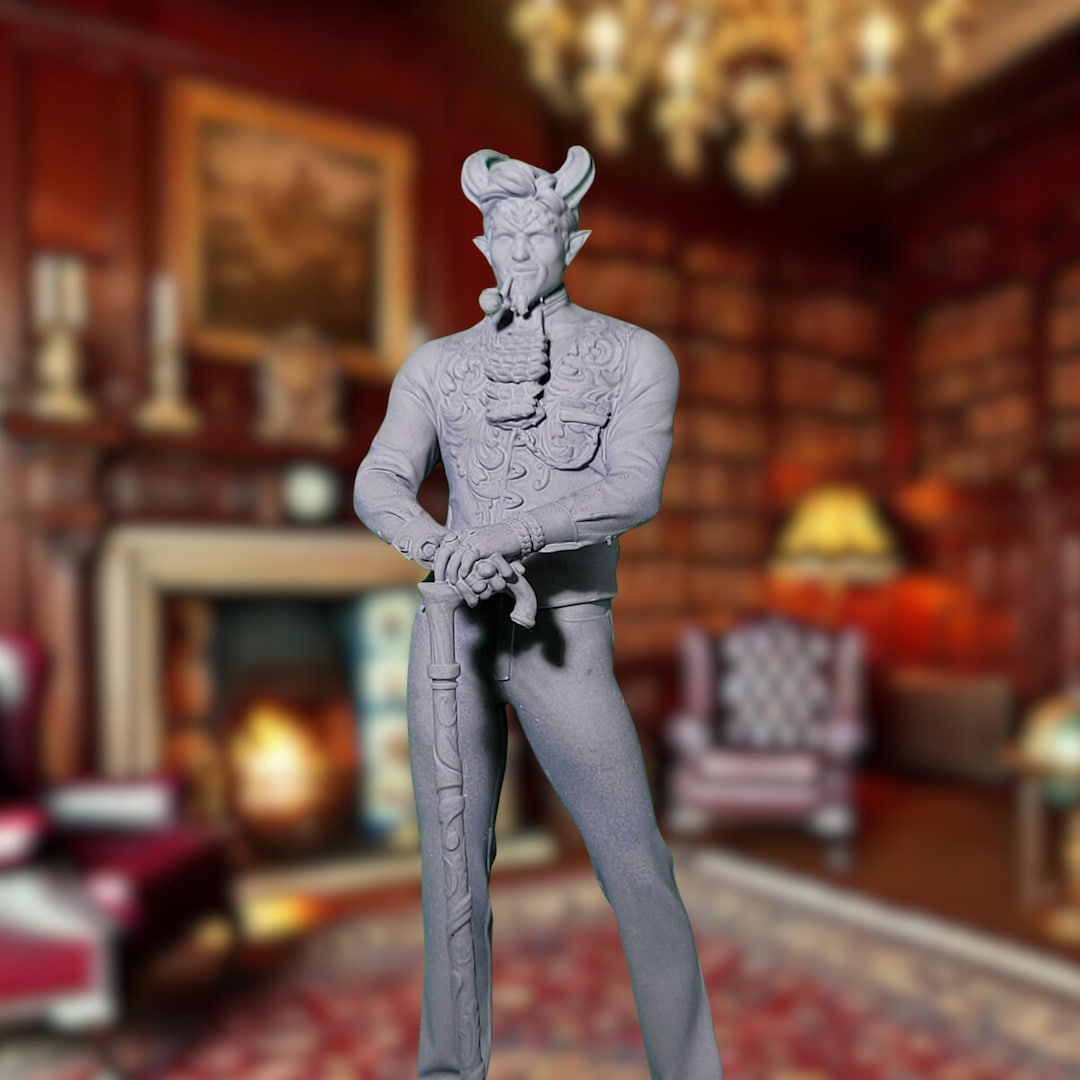 Tiefling Lord Dnd Mini Tiefling Noble Gentleman Dungeons and Dragons ...