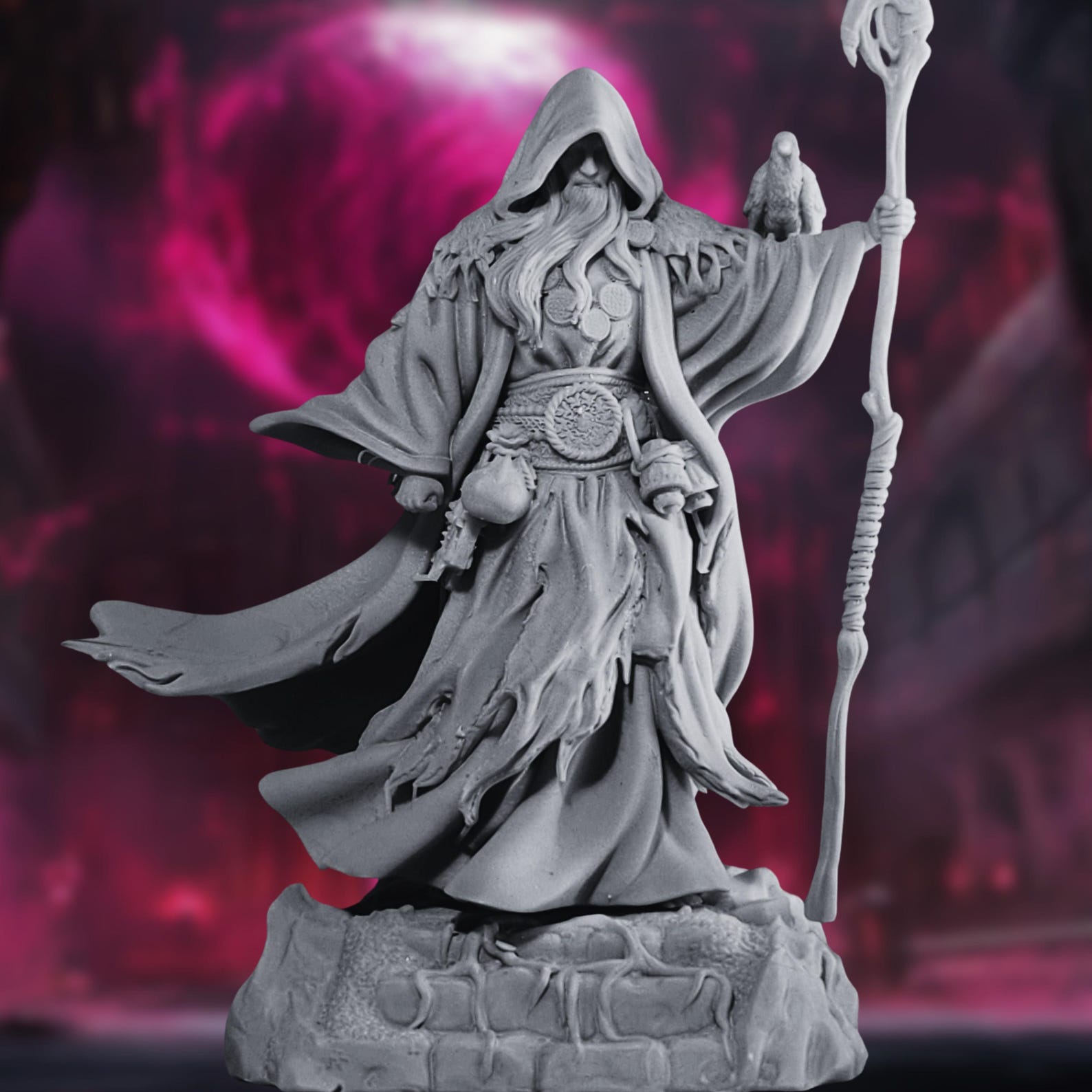 Human Wizard Mini With Familiar Option | Elder Divination Wizard ...