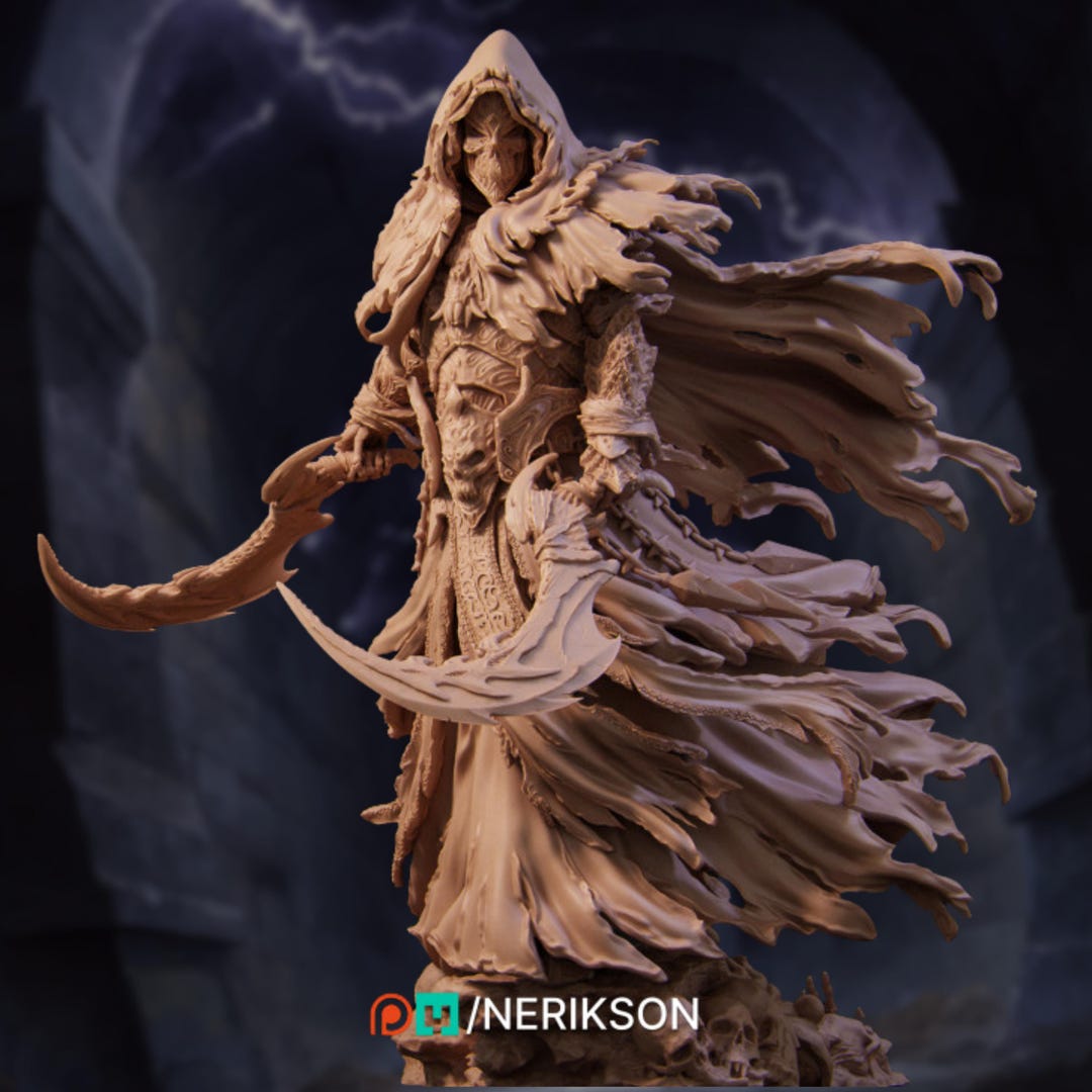 Grim Reaper Resin Model Kit | Nerikson 130mm Dark Fantasy Statue - Etsy