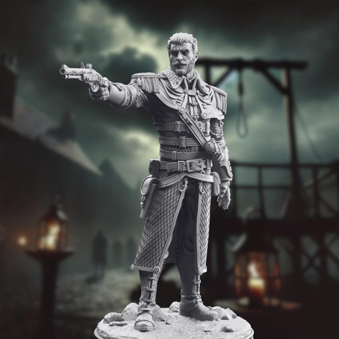 Gunslinger Rogue Dnd Mini | City Watch Captain Dungeons and Dragons ...