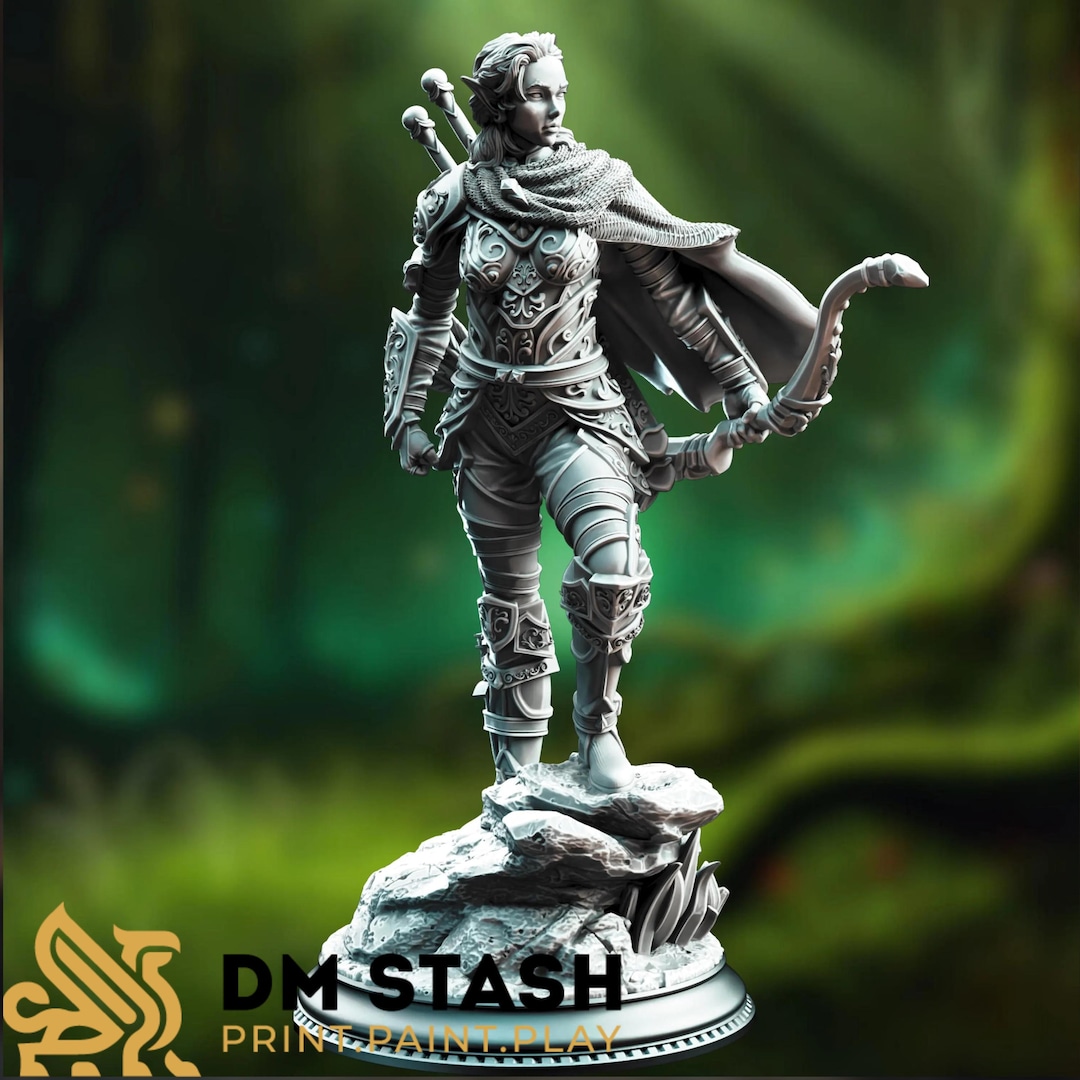 Female Elven Ranger Mini | Woodland Archer | Female Watch Miniature ...