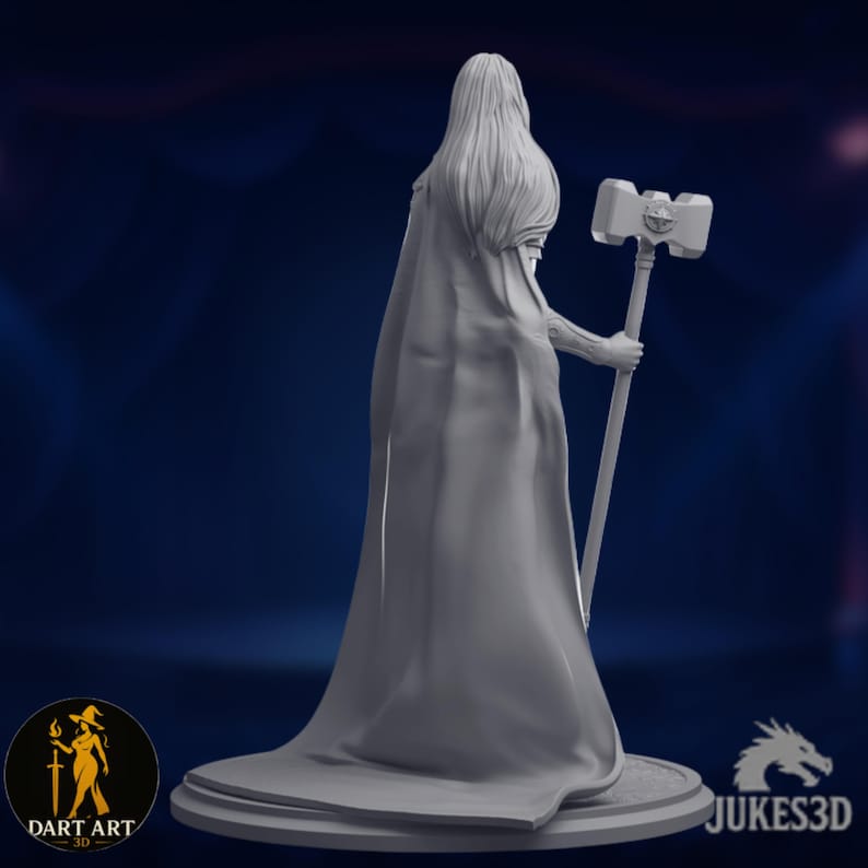 Divine Cleric SFW & NSFW Mini | Female Sword Cleric | by Dartart3d - Etsy