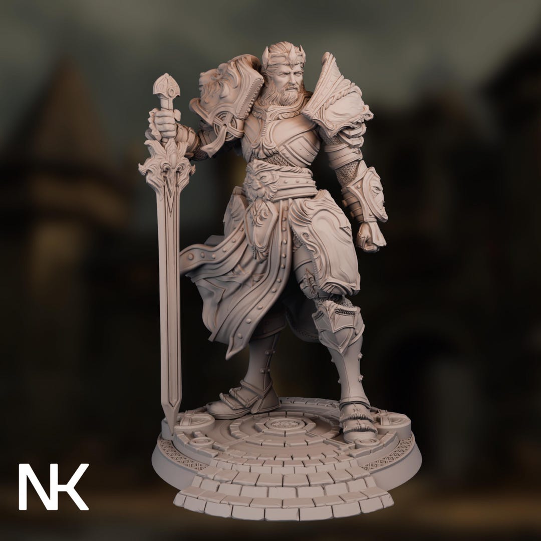 Paladin Commander Mini | Oath of Devotion Champion Miniature | Sword ...