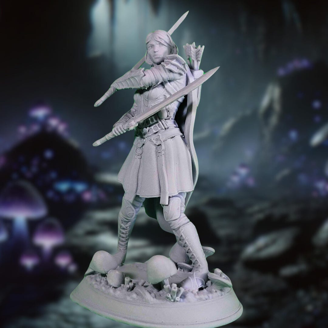 Female Drow Dual-wield Ranger Dnd Mini Dark Elf Warrior Dungeons and ...