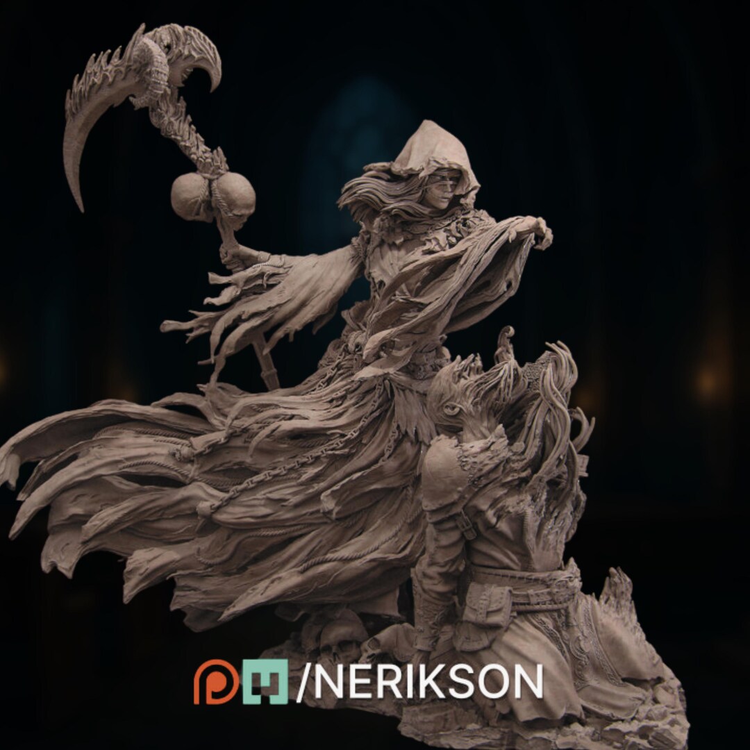 Grim Reaper Diorama | 140mm Resin Model Kit, Nerikson - Etsy