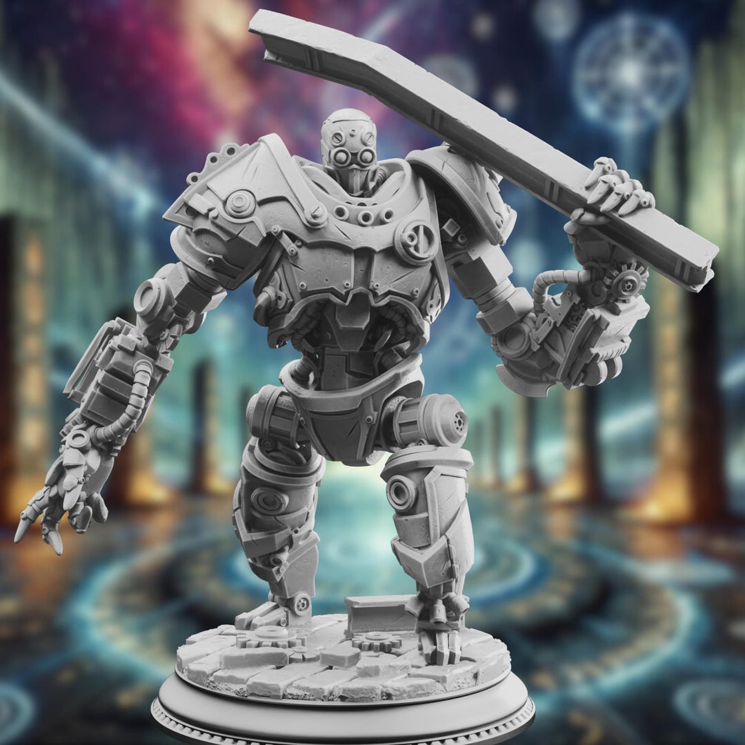 Clockwork Golem Boss HUGE SCALE Dnd Mini Mechanical Construct Titan ...