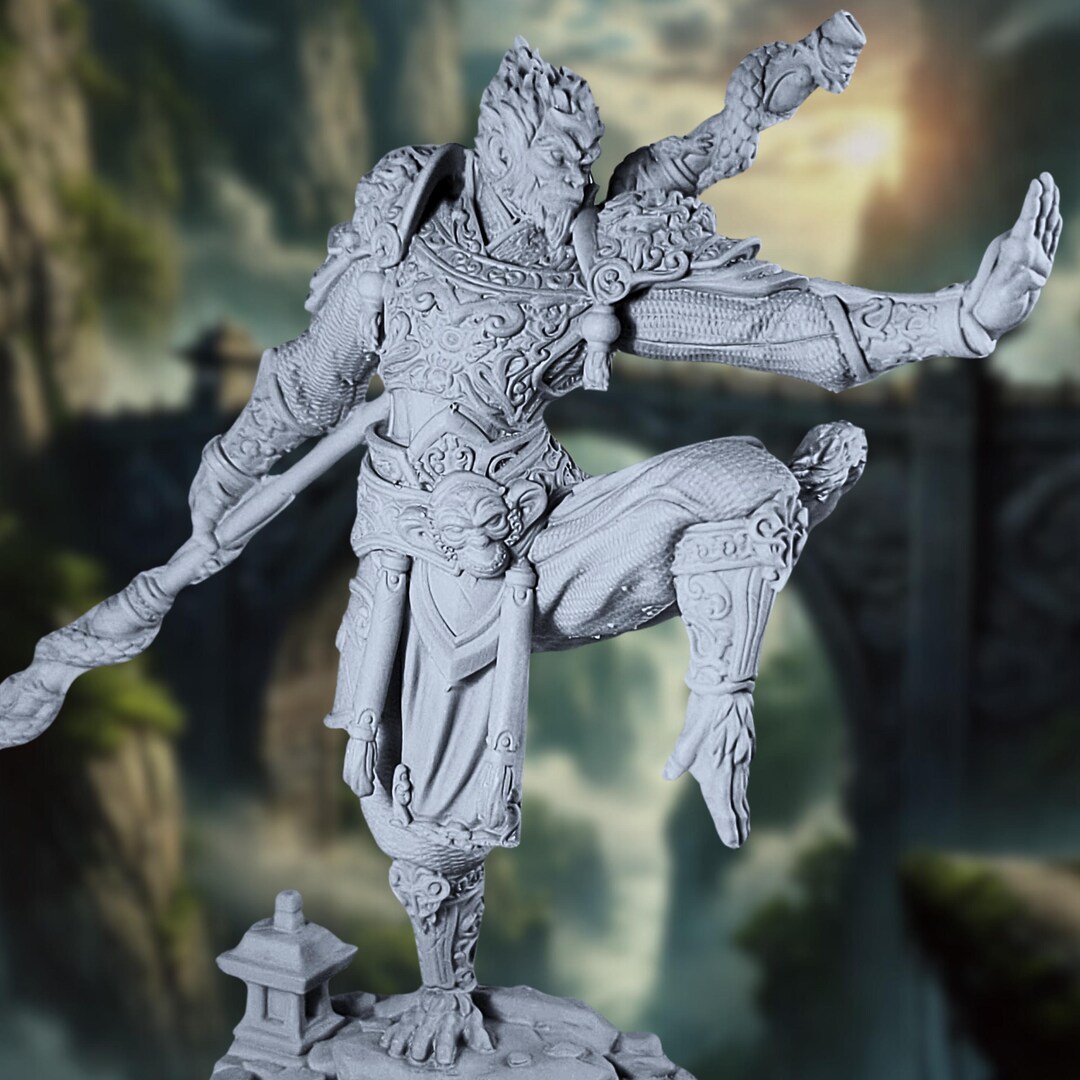 Eastern-inspired Monkey King Dnd Mini Perfect for a Monk, Rogue, or ...