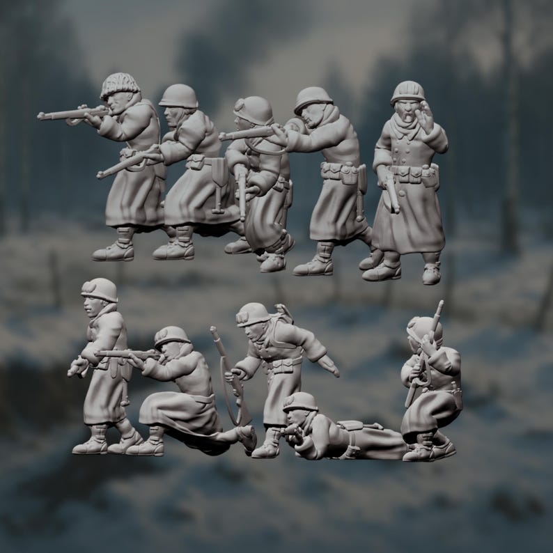 WWI American Infantry Mini Set | U.S. Winter Doughboy Soldier Minis ...