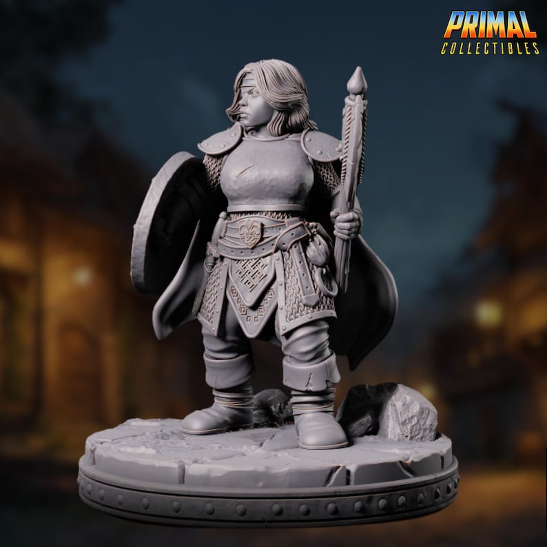Dwarf Fighter Miniature: Dwarven Tank Barbarian With Axe & Shield - Etsy