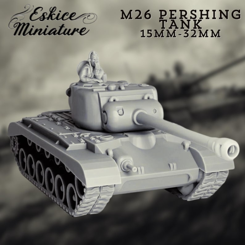 M26 Pershing Tank Model Kit: WWII American Armor (15mm-32mm Scale ...