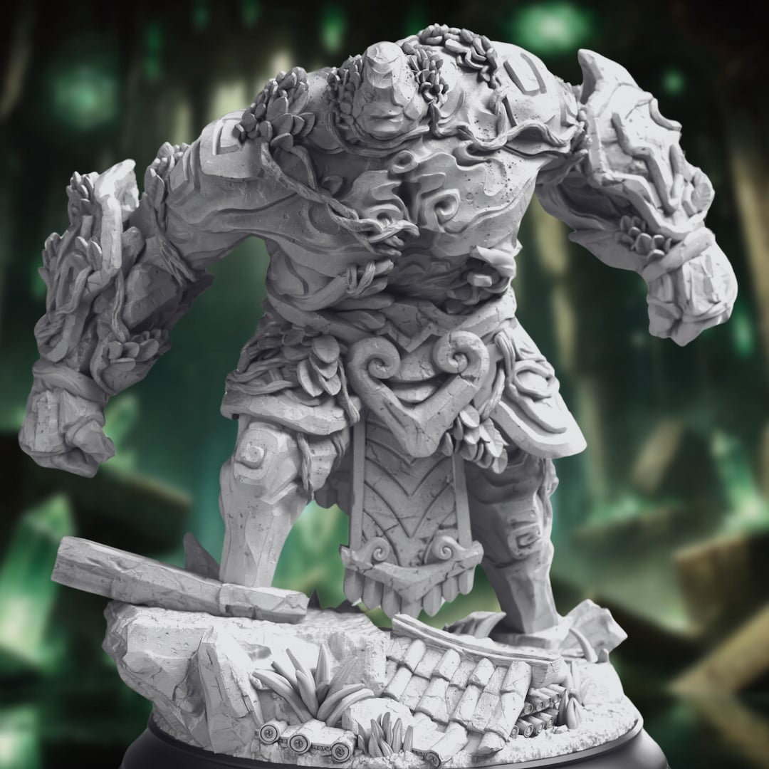 Titan Stone Golem HUGE Mini | Ancient Earth Elemental Miniature | DM ...