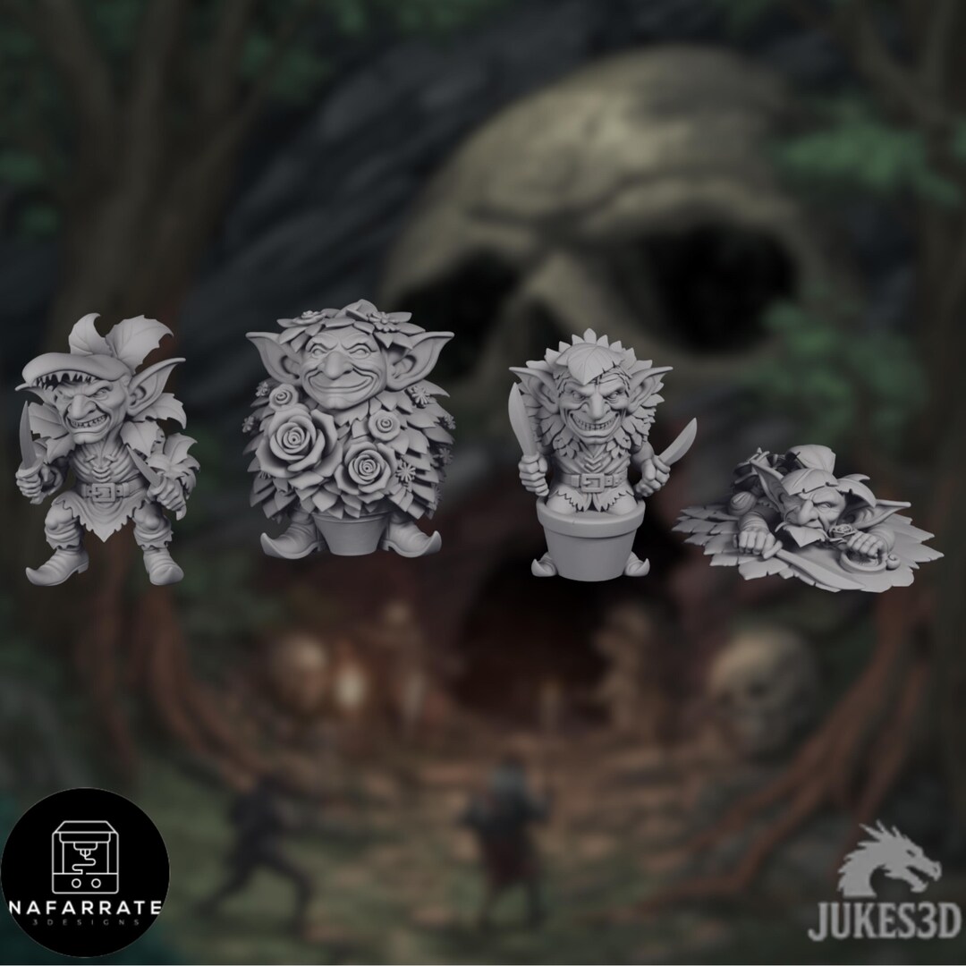 Hiding Goblin Mini | Sneaky Forest Ambusher Miniature | Trap-laying ...
