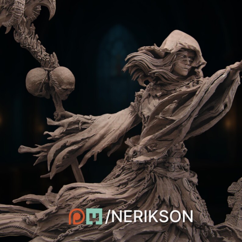 Grim Reaper Diorama | 140mm Resin Model Kit, Nerikson - Etsy