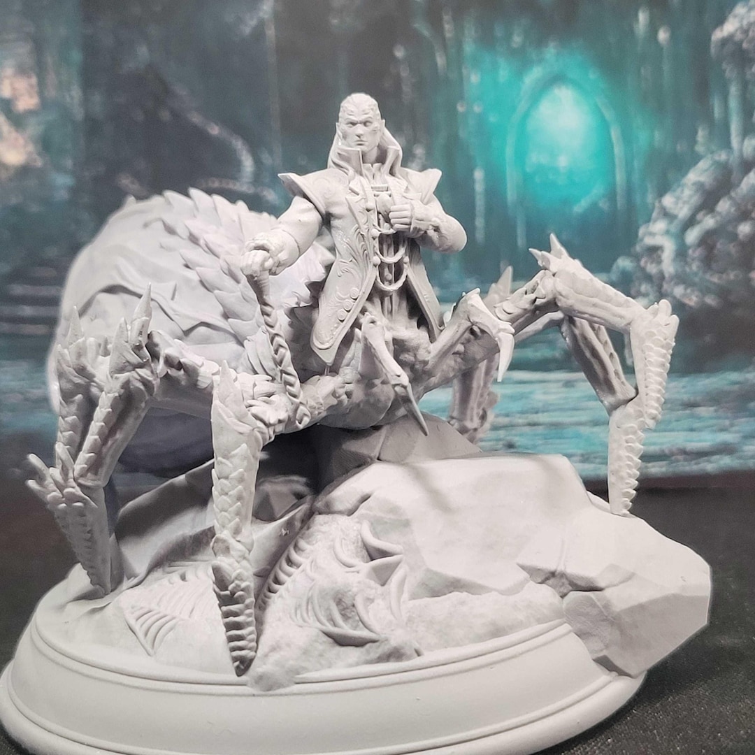 Dark Elf Drider Mini Half Spider, Half Drow for D&D and Pathfinder DM ...