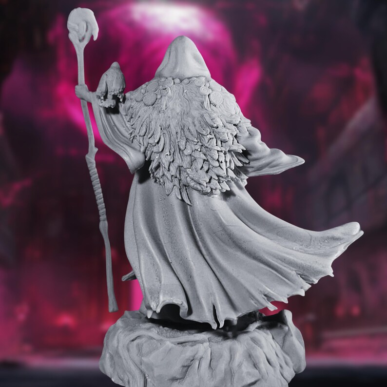 Human Wizard Mini With Familiar Option | Elder Divination Wizard ...
