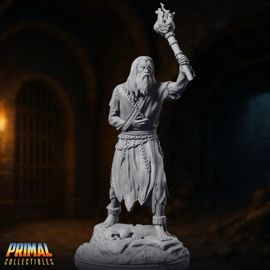 Wounded Prisoner Miniature: Shackled Dungeon NPC for RPG Games - Etsy