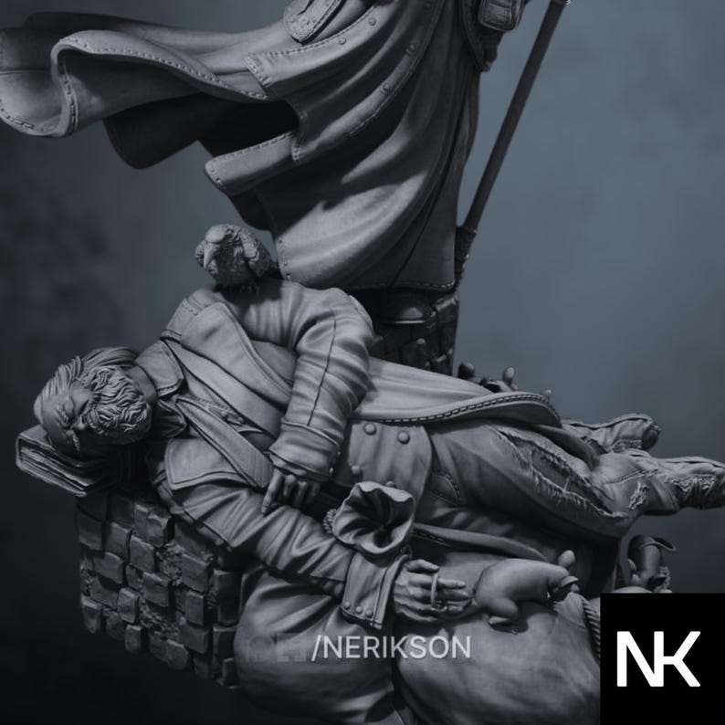Plague Doctor Resin Miniature: Gothic Medic Figure With Lantern (75mm ...