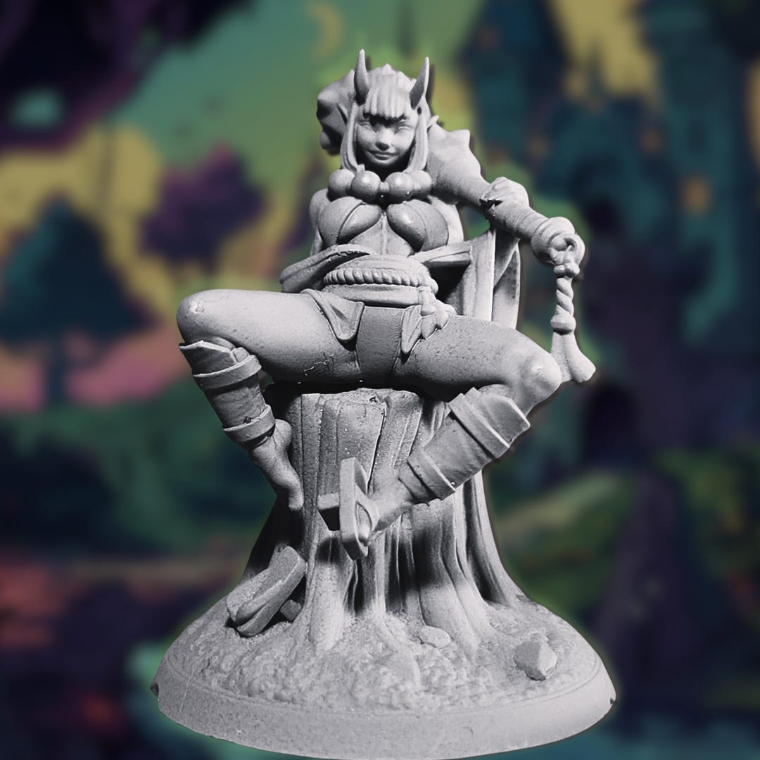 Female Oni Mini With NSFW Options | Seductive Oni Warrior Miniature | by Gaz Minis - Etsy