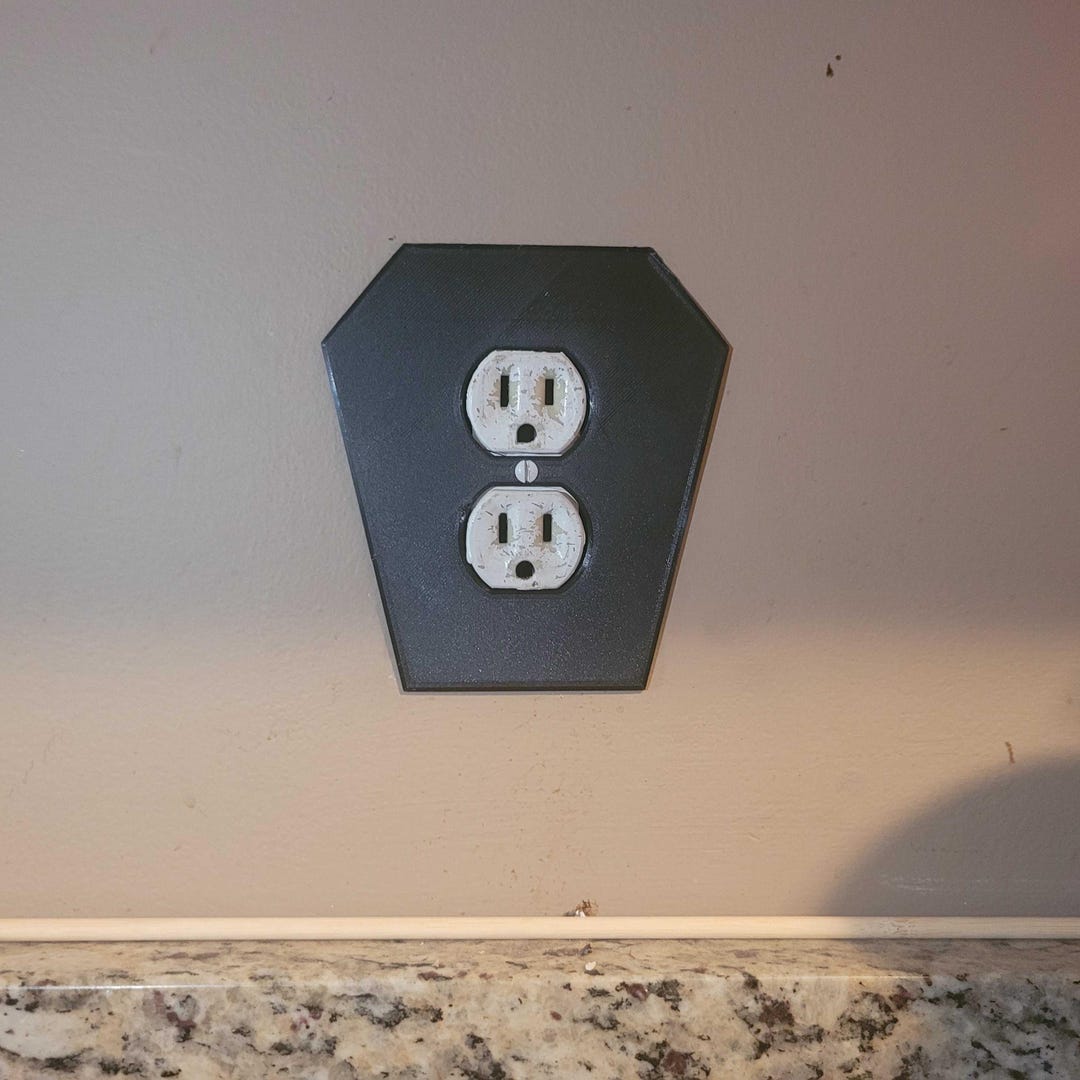 Coffin Shaped Switch and Outlet Covers 3D Printed Gothic Home Decor ...