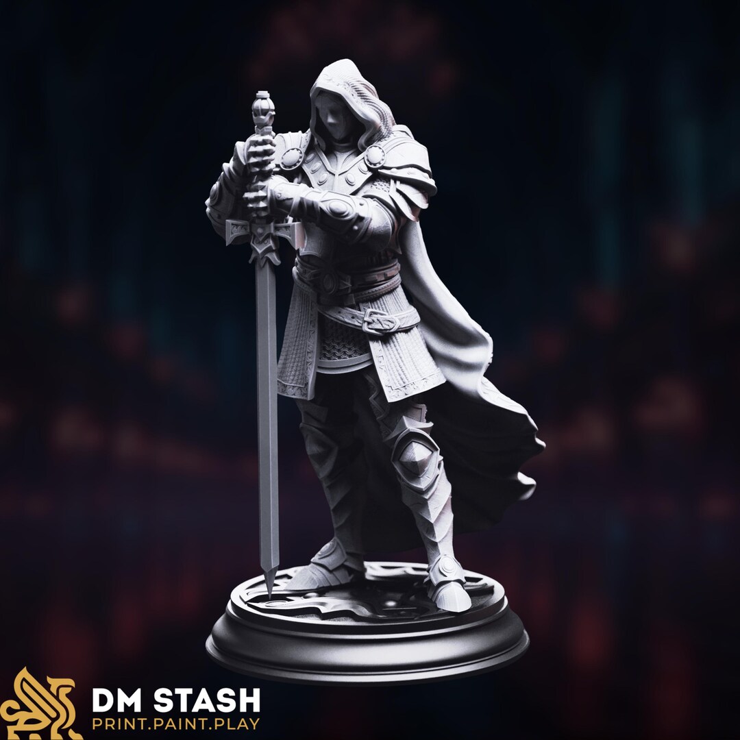 Hooded Paladin Mini | Oath of Vengeance Knight Miniature | Vigilant ...
