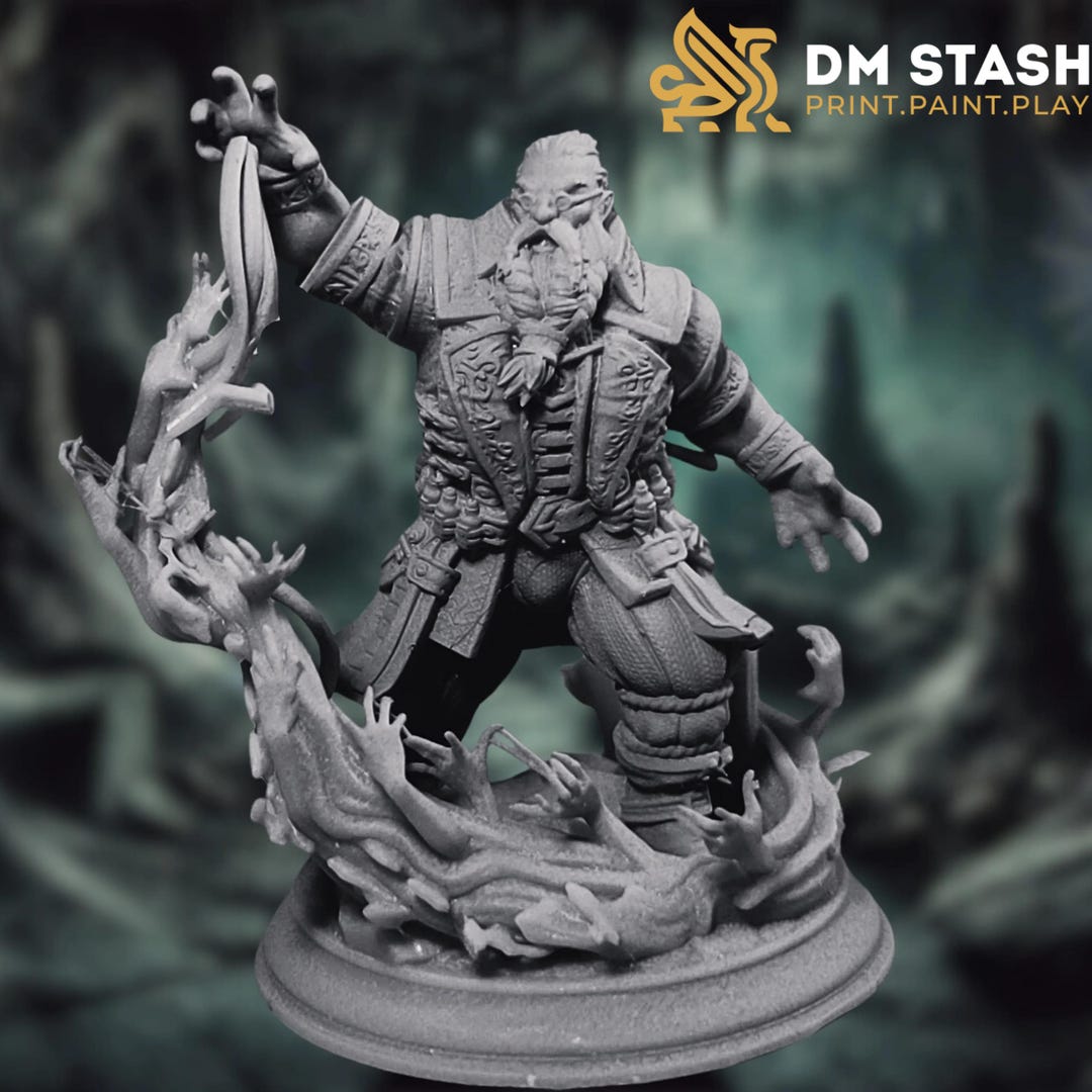 Eldritch Blast Dwarf Warlock Mini | Dwarven Sorcerer Blast Miniature ...