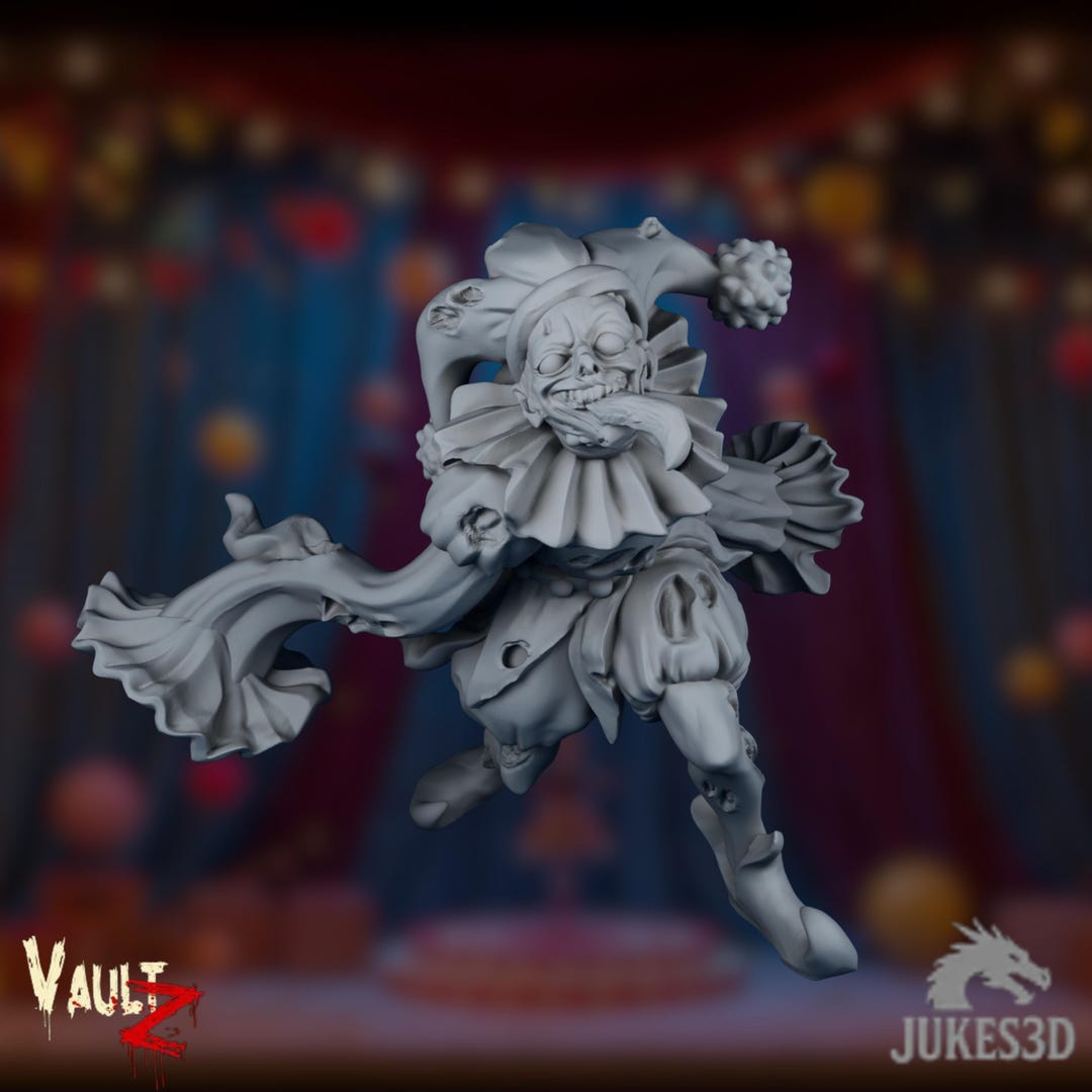 Sleeves the Jester Mini | Zombie Circus Miniature | Undead Clown ...
